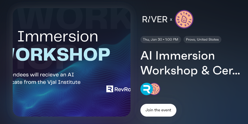 AI Immersion Workshop & Certificate with RevRoad & RAID
