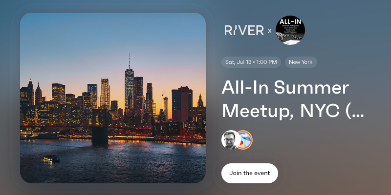 All-In Summer Meetup, NYC (Saturday)