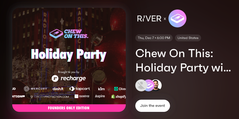 Chew On This: Holiday Party with Recharge