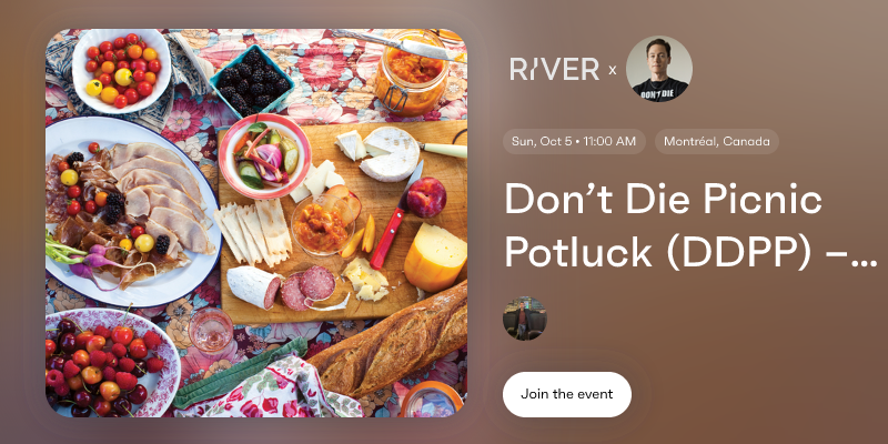 Don’t Die Picnic Potluck (DDPP) – October 5th, 2025