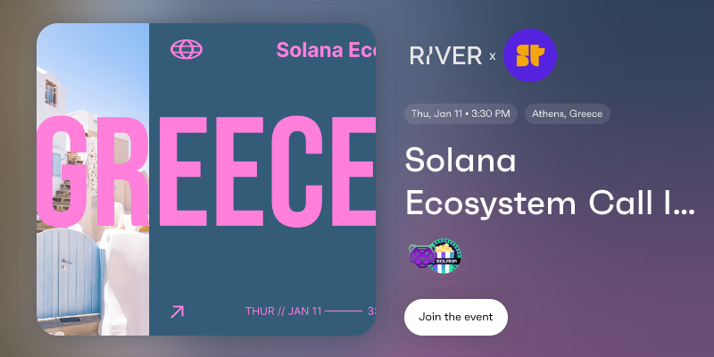 Solana Ecosystem Call IRL - Athens, Greece