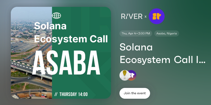 Solana Ecosystem Call IRL Asaba