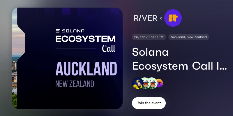 Solana Ecosystem Call IRL - Auckland