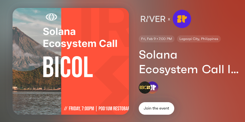 Solana Ecosystem Call IRL - Bicol 🌶️