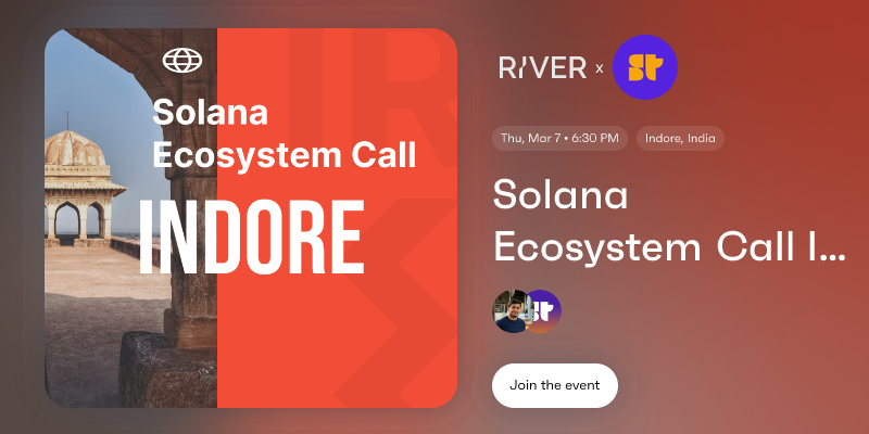 Solana Ecosystem Call IRL - Indore, India