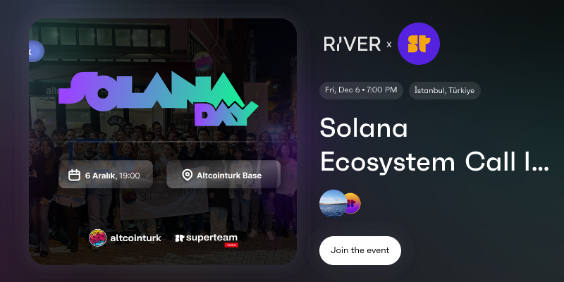 Solana Ecosystem Call IRL - Istanbul, Turkey