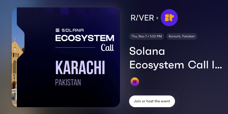 Solana Ecosystem Call IRL - Karachi, Pakistan