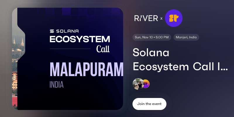 Solana Ecosystem Call IRL - Malappuram, India