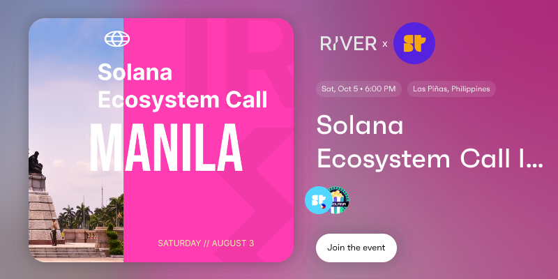 Solana Ecosystem Call IRL - Manila, Philippines