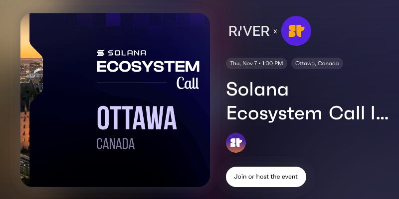 Solana Ecosystem Call IRL - Ottowa