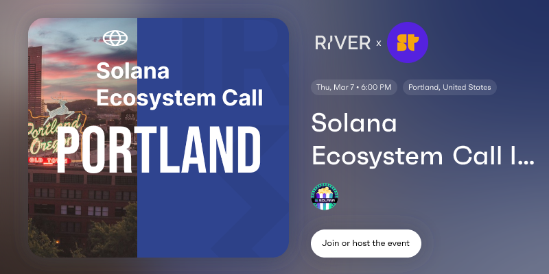 Solana Ecosystem Call IRL - Portland
