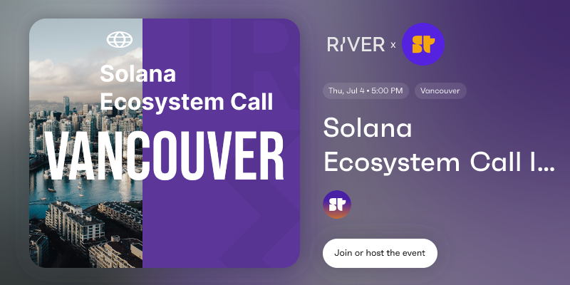 Solana Ecosystem Call IRL - Vancouver