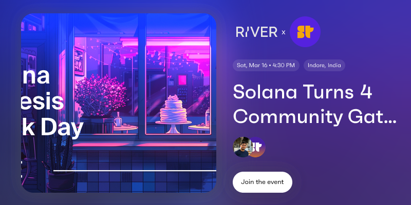 Solana Turns 4 Community Gathering 🎂 - Indore, India