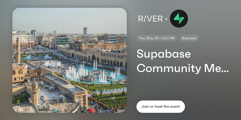 Supabase Community Meetup, Baghdad, Iraq