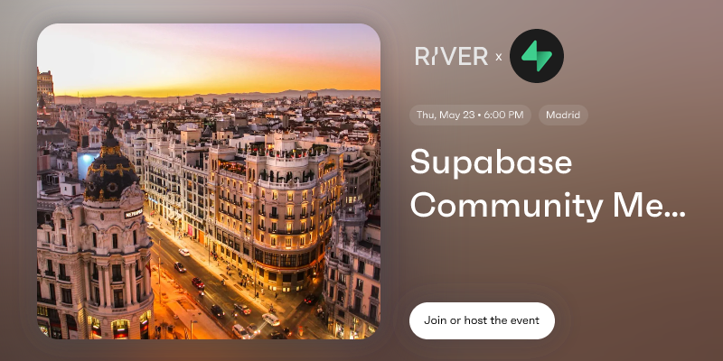 Supabase Community Meetup, Madrid, Spain