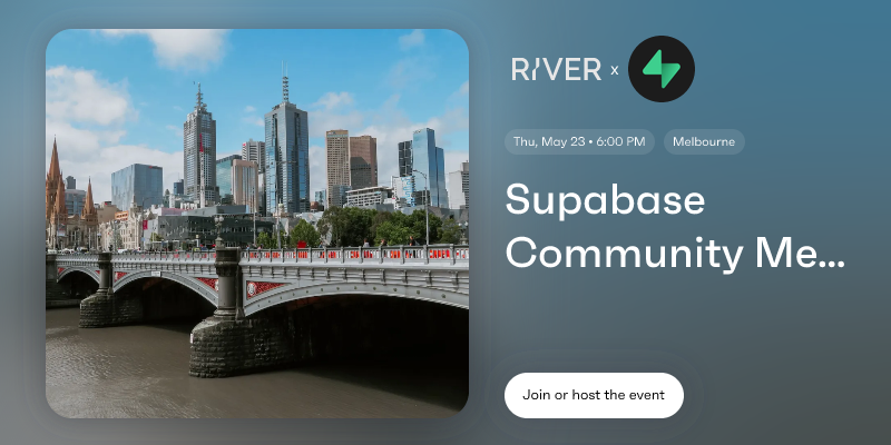 Supabase Community Meetup, Melbourne, Australia