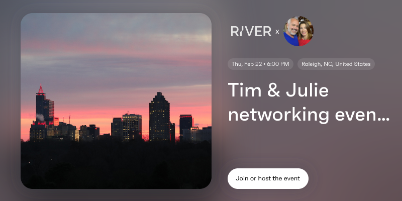 Tim & Julie networking event Raleigh, NC