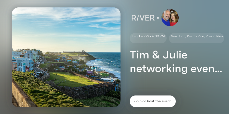 Tim & Julie networking event San Juan, Puerto Rico